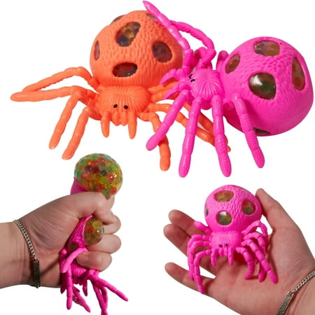 Holgosiu Squishy Spider Toy Water Beads Squeeze Toy 2 Pack Spider ...