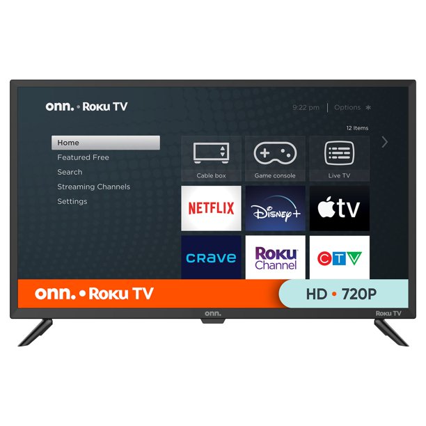 onn. 32" 720p HD Roku Smart TV (100012589-CA), 3 HDMI, 1 USB, 60 Hz ...
