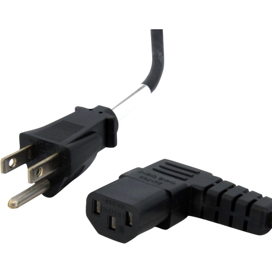 6ft Power Cord 5-15P to Right Angle C13 - Walmart.com