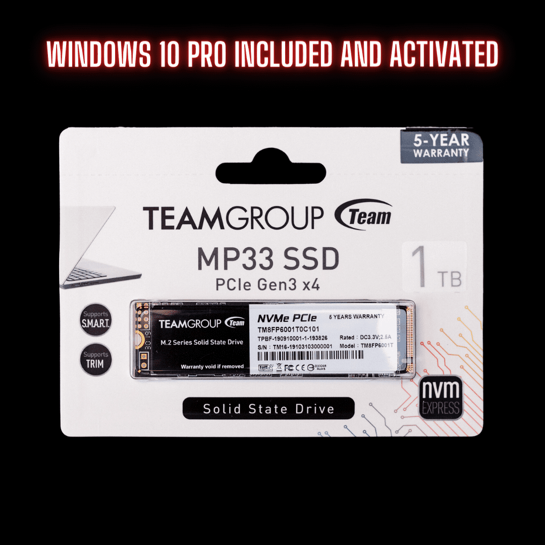 (Windows 10 Pro Pre Installed and Activated) 1TB TeamGroup MP33 ...