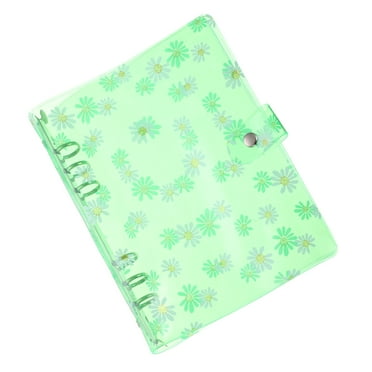 Uxcell Soft PVC A7 Clear Binder Cover with Snap Button Closure 6 Ring ...