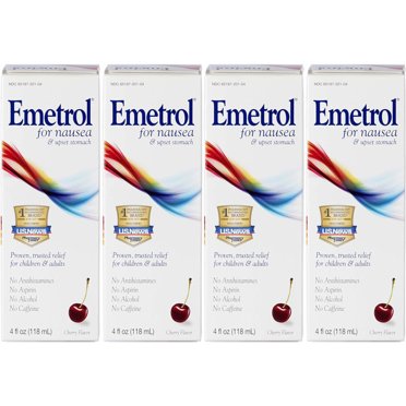 Emetrol Cherry Flavor Nausea Reliever, 4 FL OZ (Pack of 3) - Walmart.com