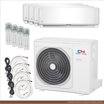 Air-Con Premium Mini Split AC Heat Pump, Ductless 4 Zone Conditioner ...