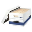 Bankers Box File/Cube Box Shell, Legal/Letter, White/Blue - Walmart.com