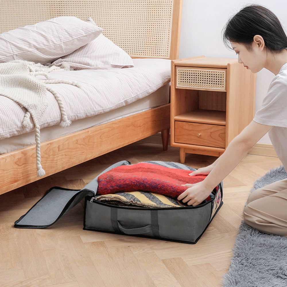 Under Bed Storage Containers with Handle & Zipper Organizer Box for ...