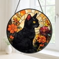 Cat and Butterfly Stained Glass Suncatcher Window Art, Gentle Memorial ...