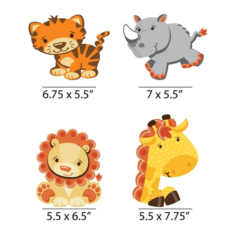 Large Jungle Animal Cut Outs