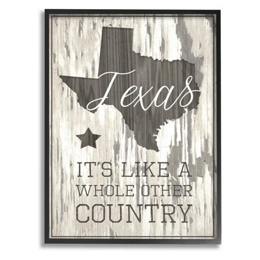 The Stupell Home Decor Collection Texas A Whole Other Country Stretched ...