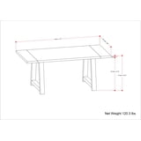 Simpli Home Whitley 72 inch x 36 inch Rectangle Modern Farmhouse Dining ...