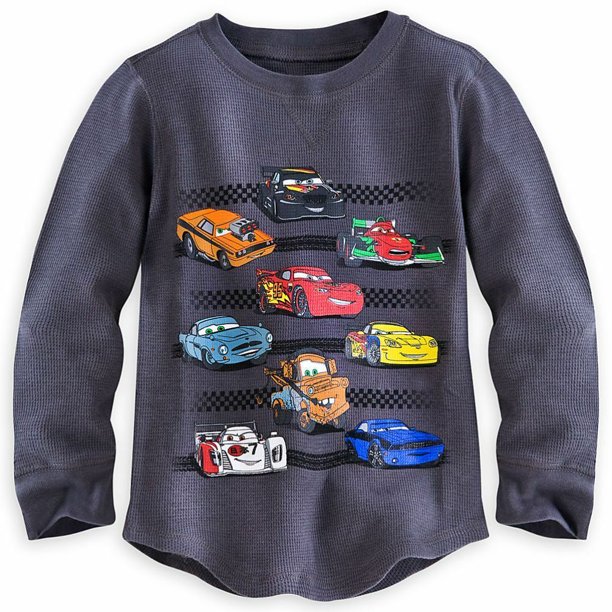 Disney Store Cars Lightning McQueen Long Sleeve Thermal Shirt Boy Size ...