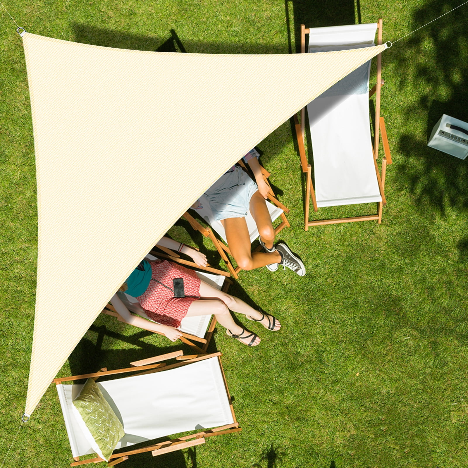 LOVE STORY Custom Size 5'x7'x8.6' Cream Sun Shade Sail Right Triangle ...