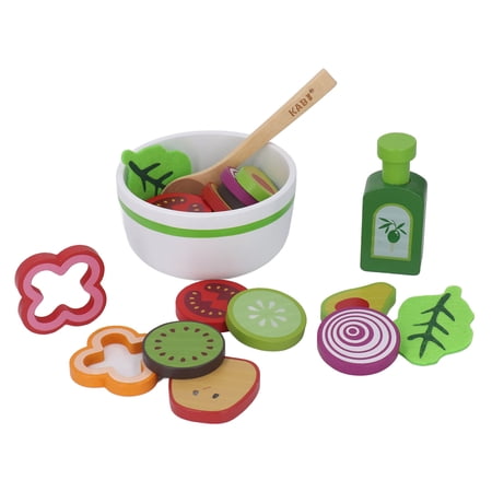 Play Kitchen Accessories Toy, Bowl Fruit Salad Toy Vegetable Learning ...