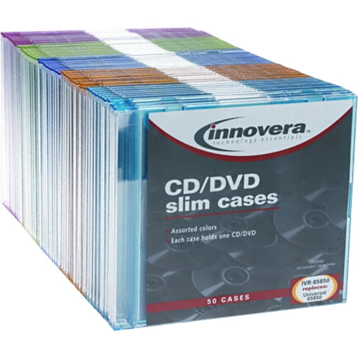 Innovera 85850 Thin Line CD/DVD Storage Case - Walmart.com