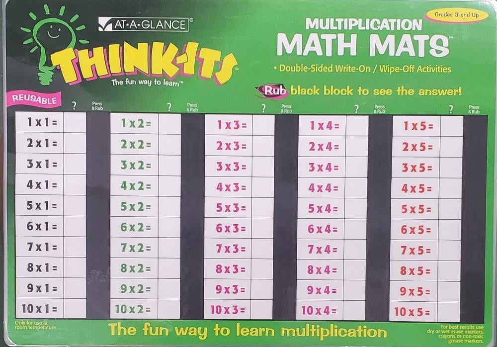 Think-Its Reusable Double-Sided Math Mats - Multiplication- The Fun way ...