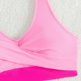 Nishuihan Two Piece Swimsuit For Women Bikinis Sets 2024 New Womens Gradient Printed Split Flat