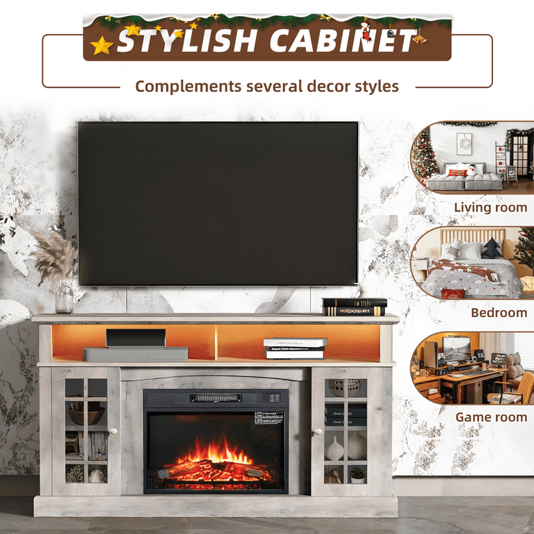 Mainstays fireplace tv stand for tvs up to 65 inch store