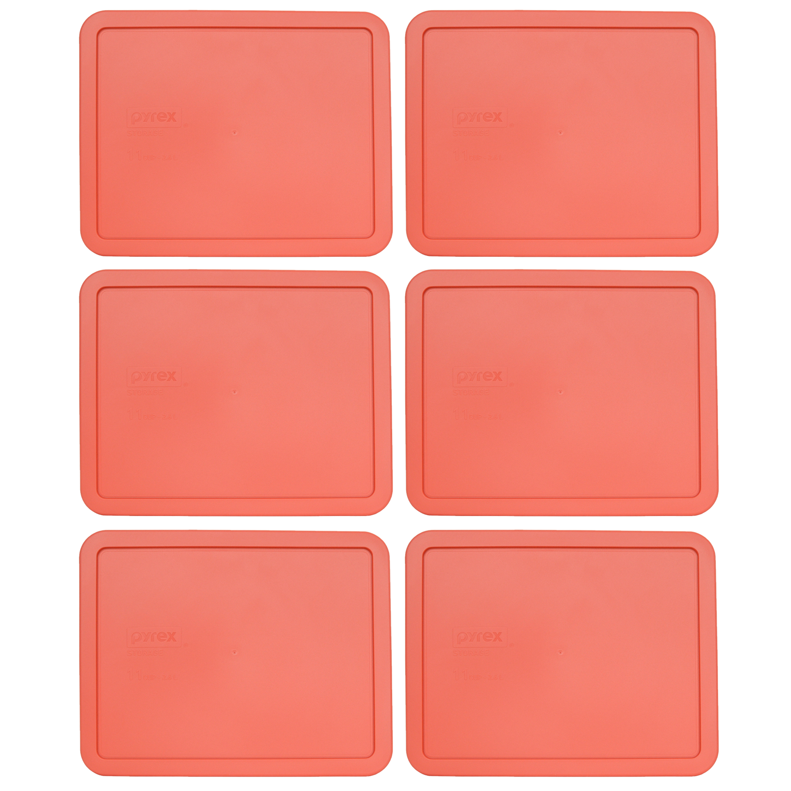 Pyrex 7212-PC Coral Orange Rectangle Plastic Food Storage Replacement ...