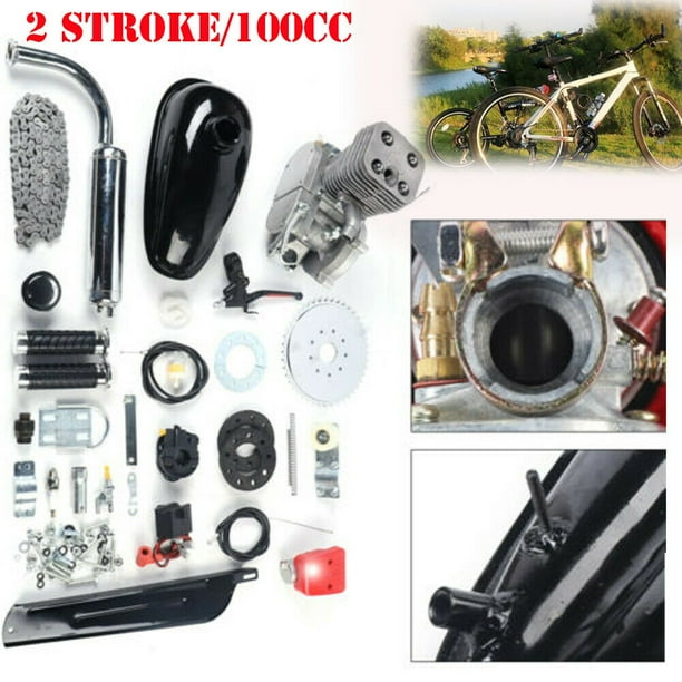 Miumaeov Bicycle Engine Kit 100CC 2 Stroke Bicycle Motorized Petrol Gas Engine Kit Full Set for ...