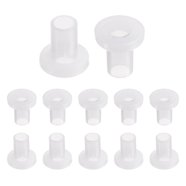 Uxcell 8mmx10.6mmx12mm Flanged Sleeve Bearings Nylon Bushings, Black 12 ...