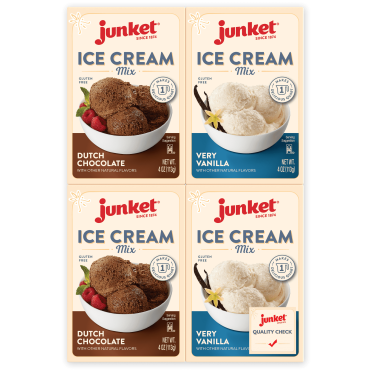 Junket Homemade Ice Cream Mix Powder, Very Vanilla Flavor (Box of 12 ...