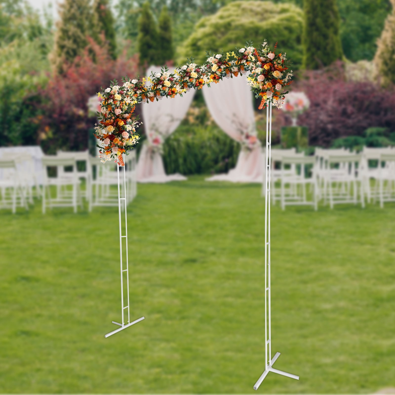 Miumaeov 6.6x9.8ft Wedding Arch Stand Square Arch Backdrop Shelf Iron ...