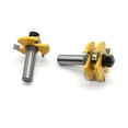 TEMO 2 pc Tongue and Groove Set, Router Bit Set, Wood Door Flooring 3 ...