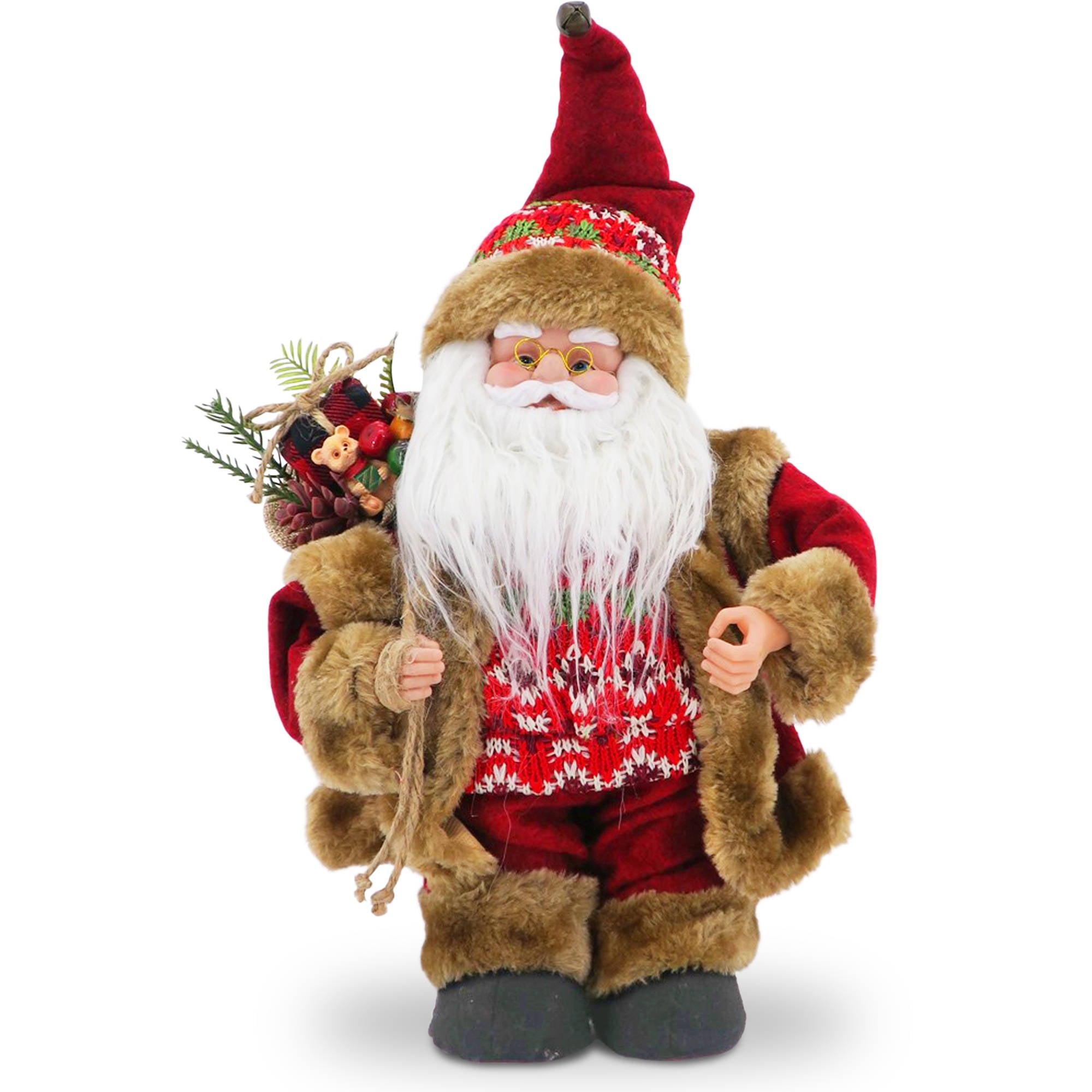 14" Standing Santa Wearing Red Jacket - Walmart.com
