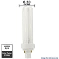 Philips PL-C 18W 2700K G24D-2 Double Tube 2-Pin Fluorescent Light Bulb ...