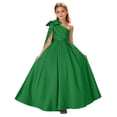 ersvoioy One Shoulder Flower Girl Dresses for Wedding Satin First ...