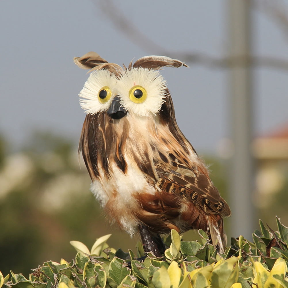 Artificial Owl Simulation Foam Bird Feather Ornaments DIY Craft for ...