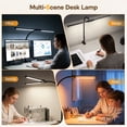 LED Clip-on Desk Lamp, Eye Caring Dimmable Reading Light, USB Power ...