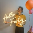 Neon Sign Aesthetic Custom Neon Sign Hello Forty 40th Birthday Gift ...