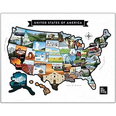 24 x 36 United States Classic Premier Laminated Wall Map Poster ...