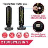 70" Inflatable Kickboxing Trainer, 6 Interactive Targets, Black/Yellow ...