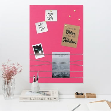 Navaris Fabric Memo Bulletin Board - 12" x 17" Velvet Memory Board for ...