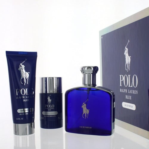 POLO BLUE MEN 3 PIECE GIFT SET - 4.2 OZ EAU DE PARFUM SPRAY by RALPH ...