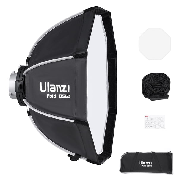 Softbox ULANZI DS60 parabólico de 60 cm con difusor y rejilla | Bodega ...