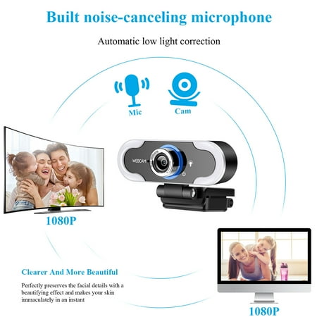 Computer Camera 1080P USB LED Workcamera with Microphone; Web Camera ...