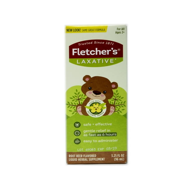 Fletcher's Laxative, For Kids, Root Beer, 3.25-Ounce Bottles Each ...