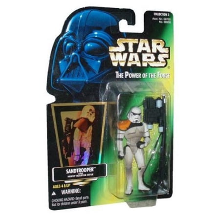 Star Wars Power of The Force Sandtrooper w/ Heavy Blaster Rifle Figure ...