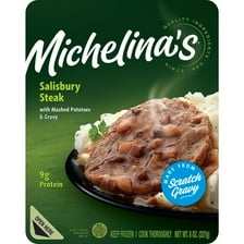 On-Cor Gravy & 6 Salisbury Steaks Entree, Regular 28 Ounce Package Meal ...