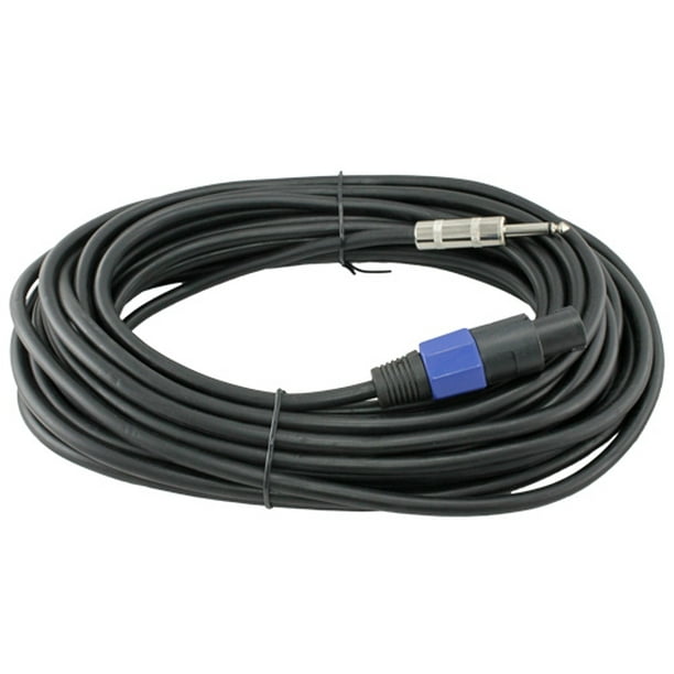 12 Gauge Speaker Cable 50ft long: Speakon - 1/4" - Walmart.com