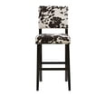 Linon Clayton Black Cow Print Bar Stool, 30 inch Seat Height - Walmart.com
