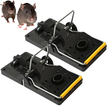 Large Powerful Rat Traps (4 Pack) - Kills Instantly with Powerful Steel ...