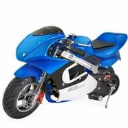MotoTec 33cc 2-Stroke Gas Powered Pocket Bike Mini Motorcycle Blue - Walmart.com