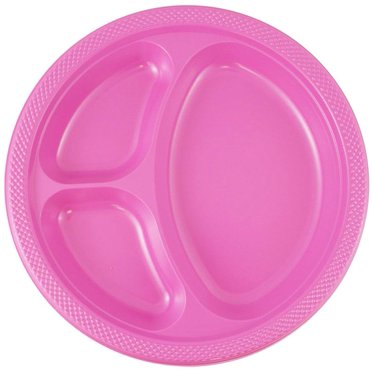 10 1/4" Divided Plates, Red (Pack of 20) - Walmart.com