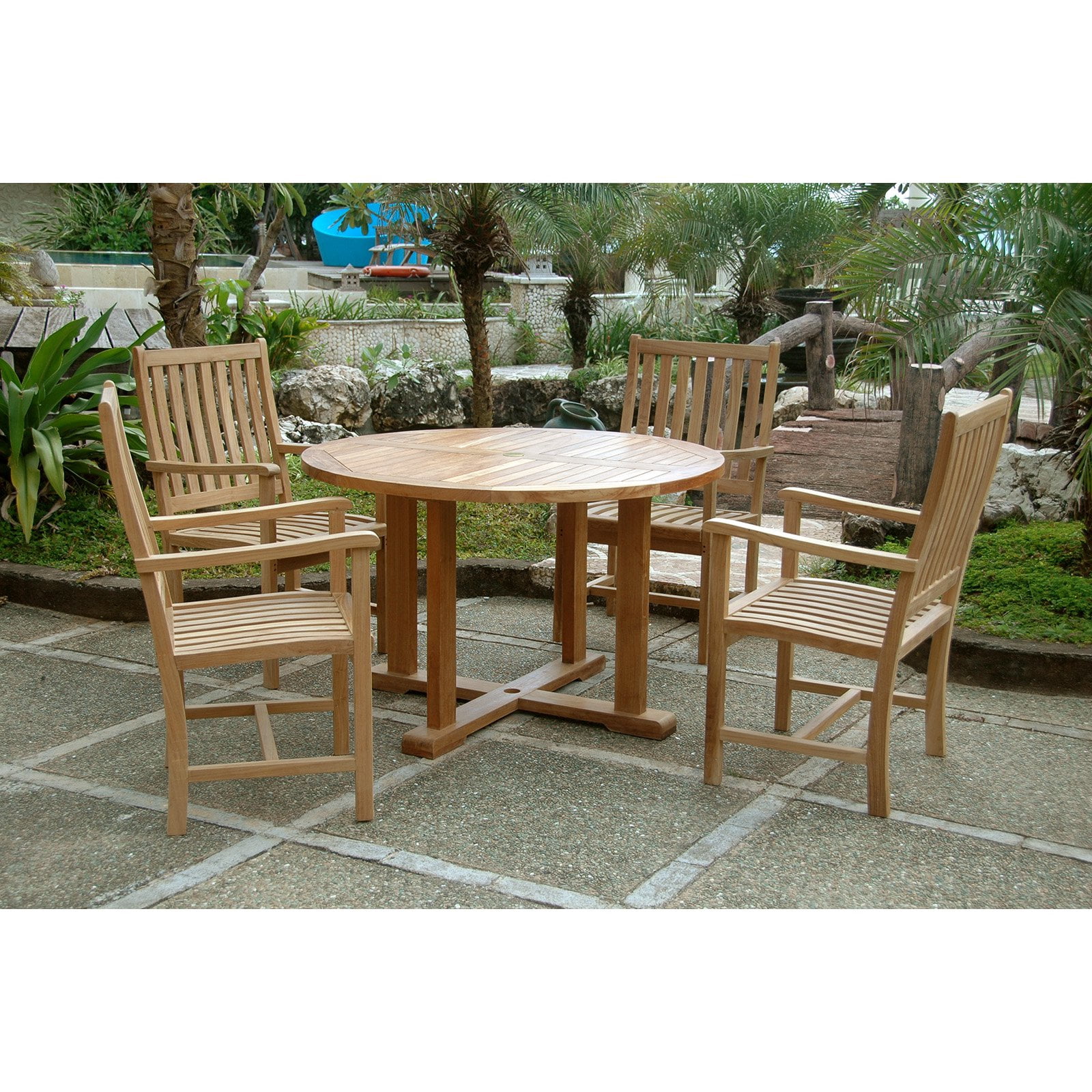Anderson Teak Wilshire 5 Piece Patio Dining Set - Walmart.com