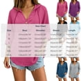 Craaazy Long Sleeve Tops for Women Loose Fit Solid Color V Neck Casual ...