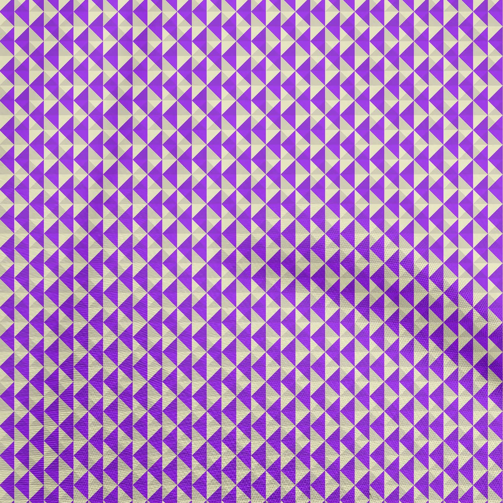 oneOone Viscose Chiffon Purple Fabric Geometric Diy Clothing Quilting ...