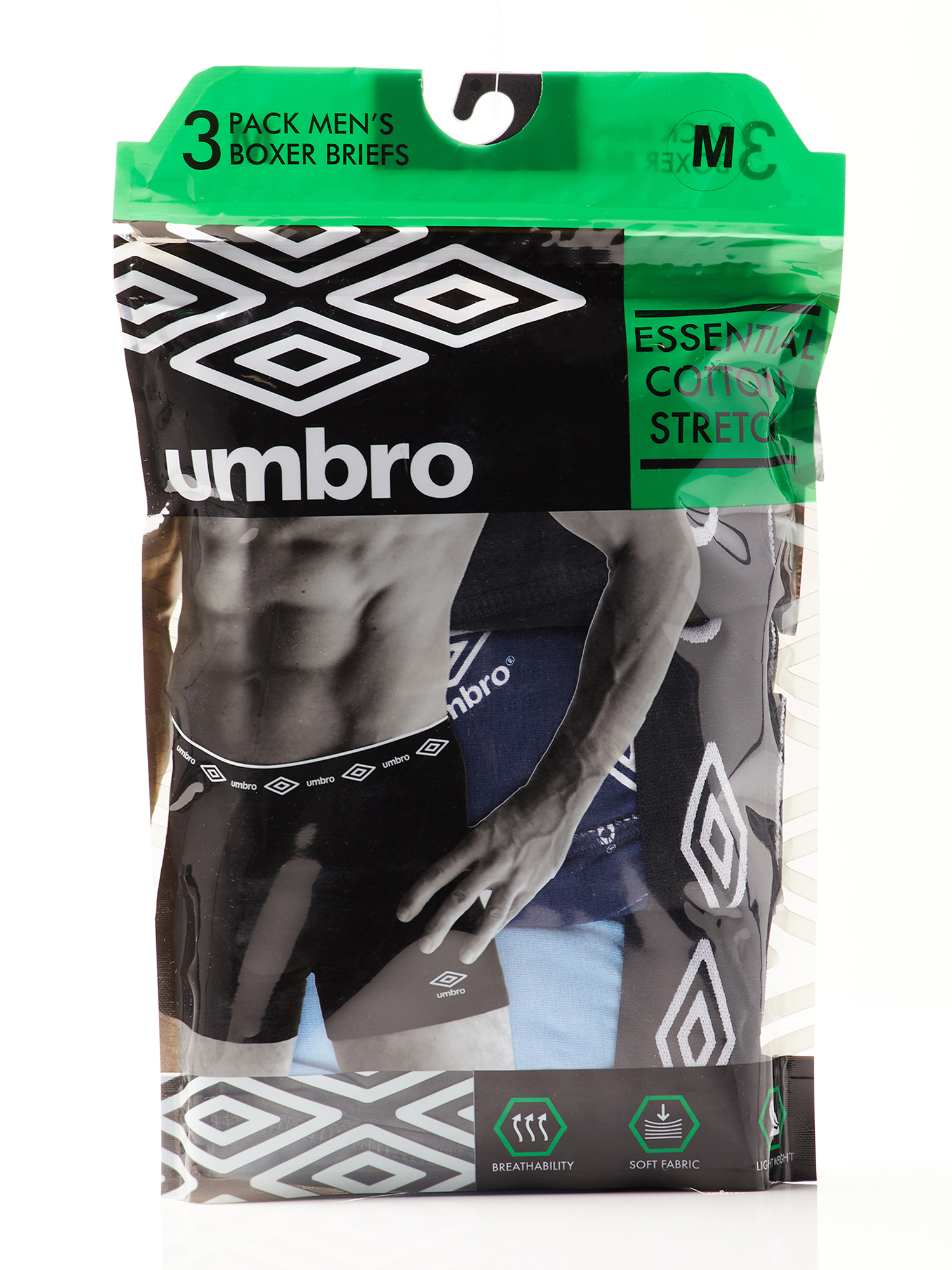 Buy Umbro Men's Cotton Stretch Boxer Briefs, 3-Pack Online at Lowest Price in India. 711082490